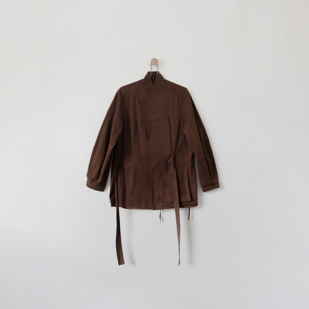 Light Crossed Jacket ― Brown – Revés