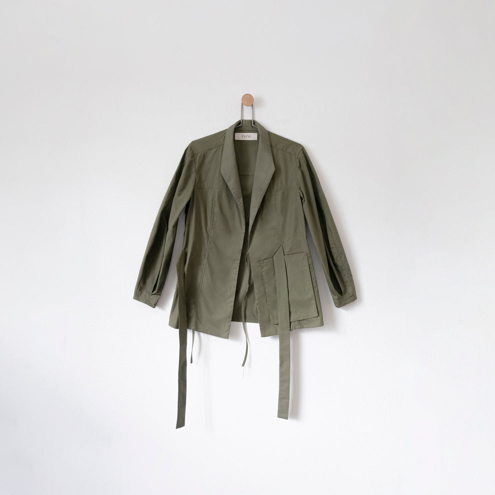 Light Crossed Jacket ― Olive – Revés